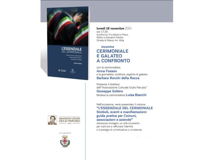 Incontro “Cerimoniale e Galateo a confronto”, con Anna Fosson e Barbara ...